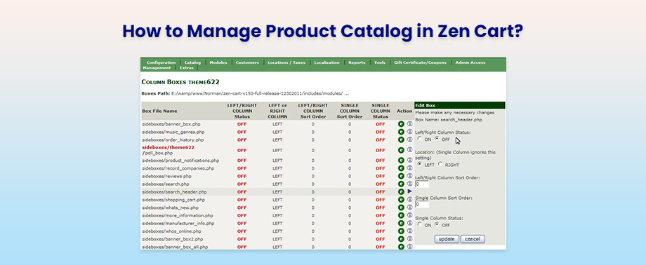 How to Manage Product Catalog in Zen Cart? - Alakmalak Technologies ...