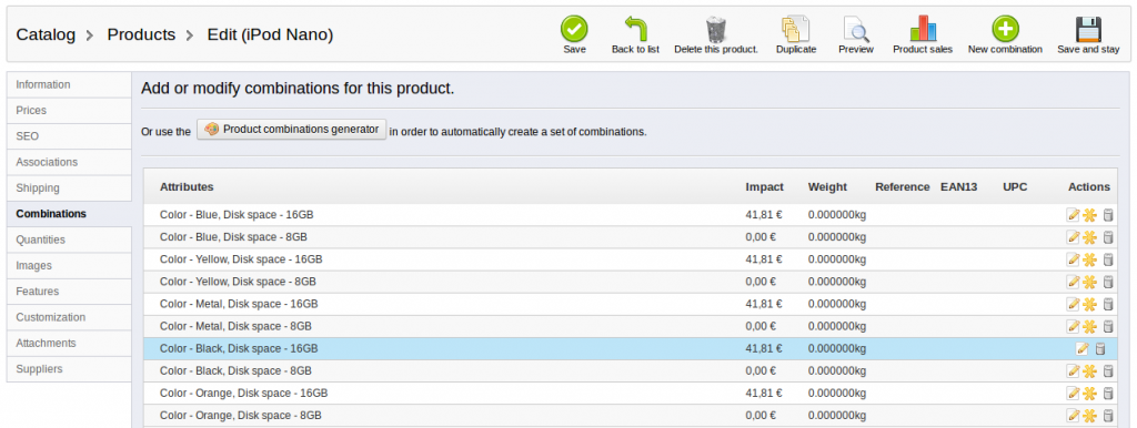 How To Setup Attributes That Impact On Products Price Of Prestashop Alakmalak Technologies