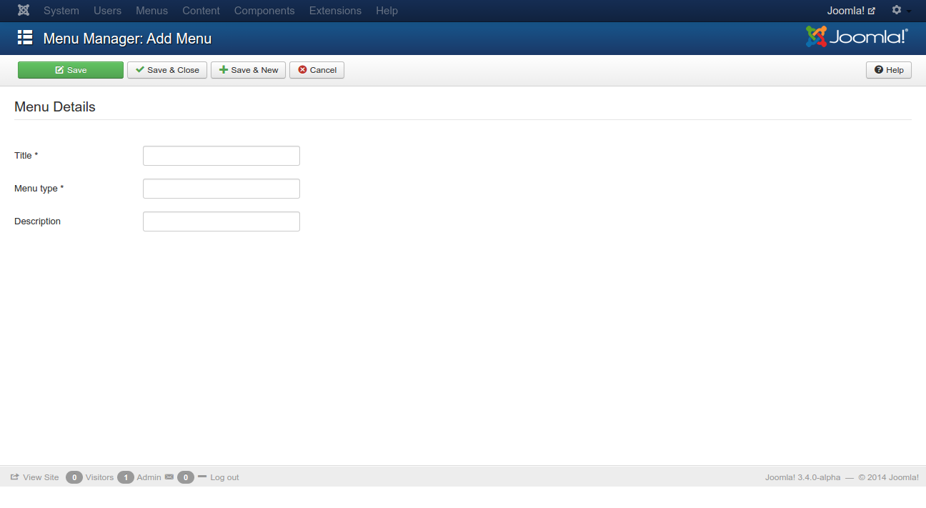 Add non clickable menu items to Joomla template