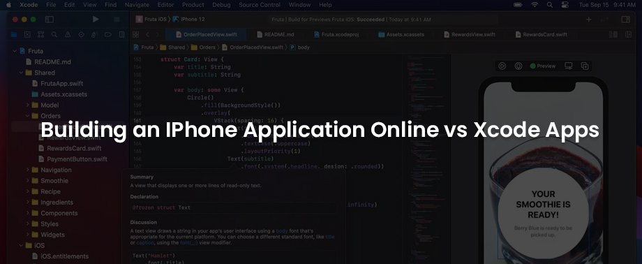Building an IPhone Application Online vs Xcode Apps. - Alakmalak ...